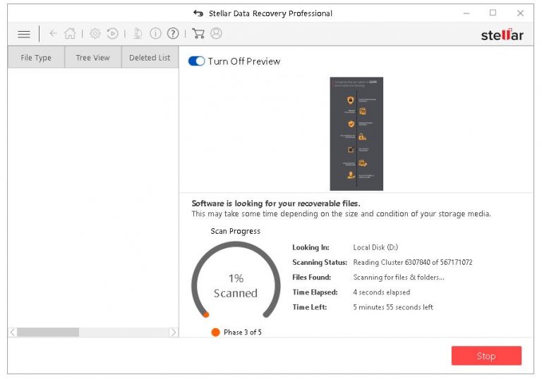 Stellar Data Recovery Professional- Complete Working Explained