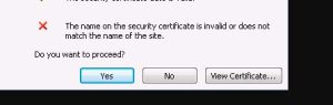 Outlook Certificate Error- Fixed